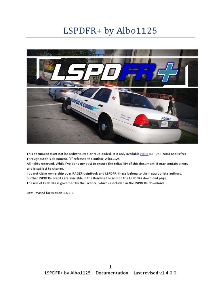 LSPDFR+ Documentation | Traffic Stop | Backup