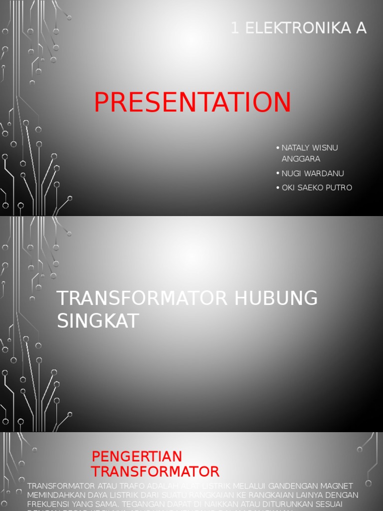 Presentasi Trafo Hubung Singkat | PDF