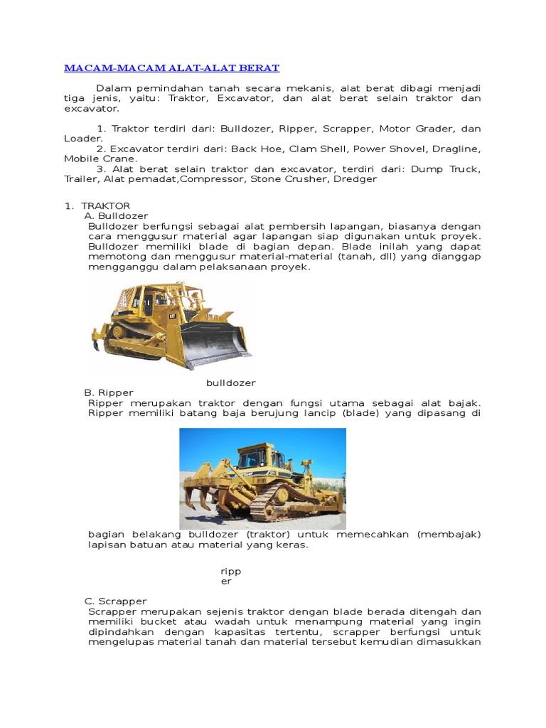 MACAM Alat BERAT | PDF | Griya & Taman