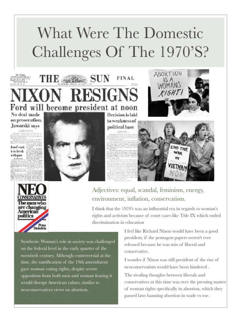 1970s One Pager | PDF | Neoconservatism | Conservatism
