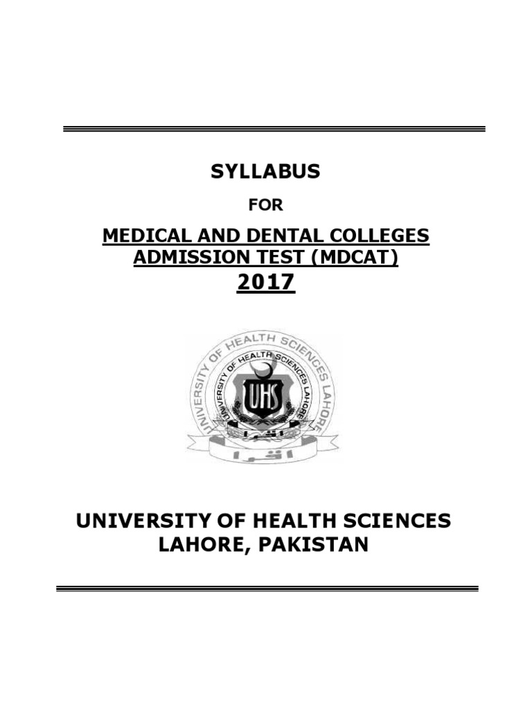 MCAT Syllabus 2017 | PDF