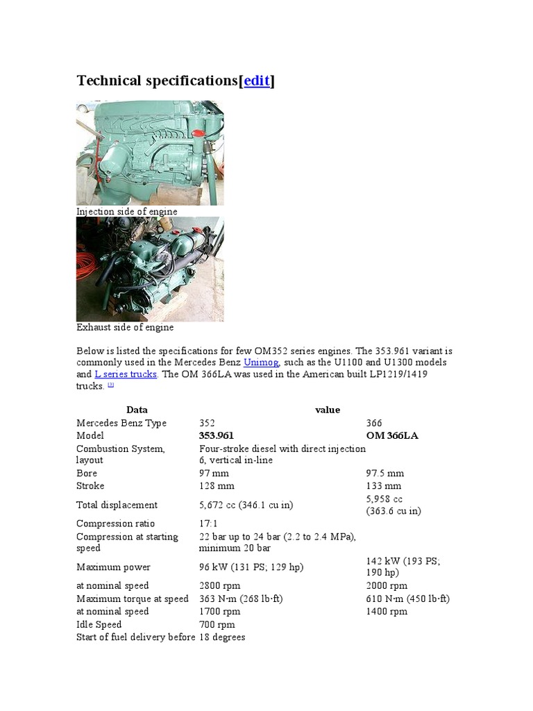 Ade Technical Specifications | PDF | Diesel Engine | Engines