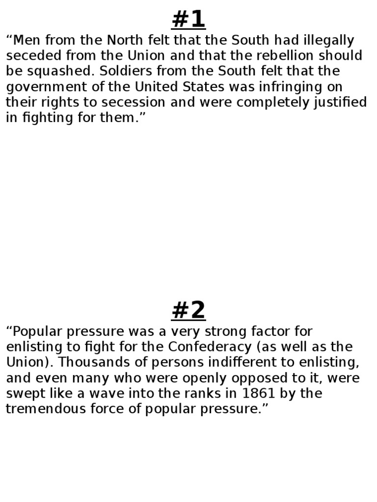 Why Did They Fight Quotes | PDF | Union (American Civil War ...