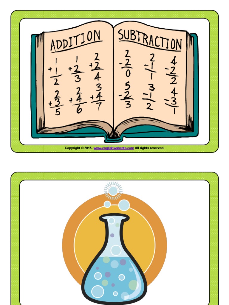 School Subjects Big Esl Flashcards For Kids | PDF