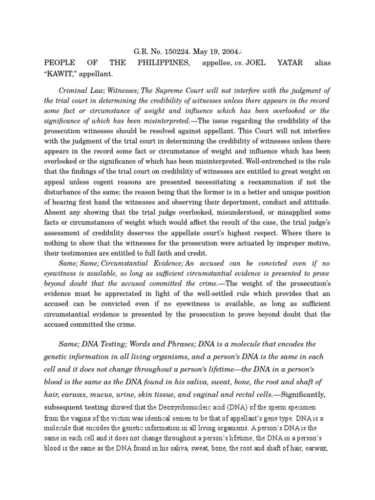 B2 ESCRA Evidence | Download Free PDF | Defamation | Dna Profiling