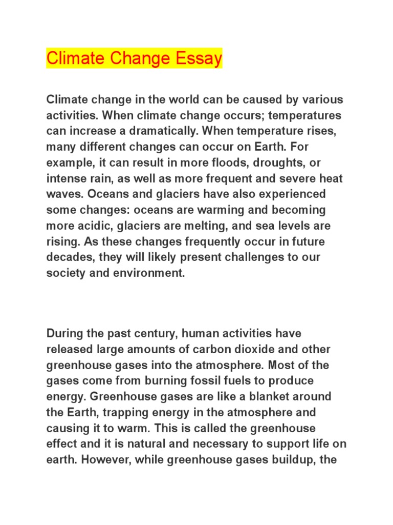 An In-Depth Examination of the Causes and Effects of Climate Change and ...