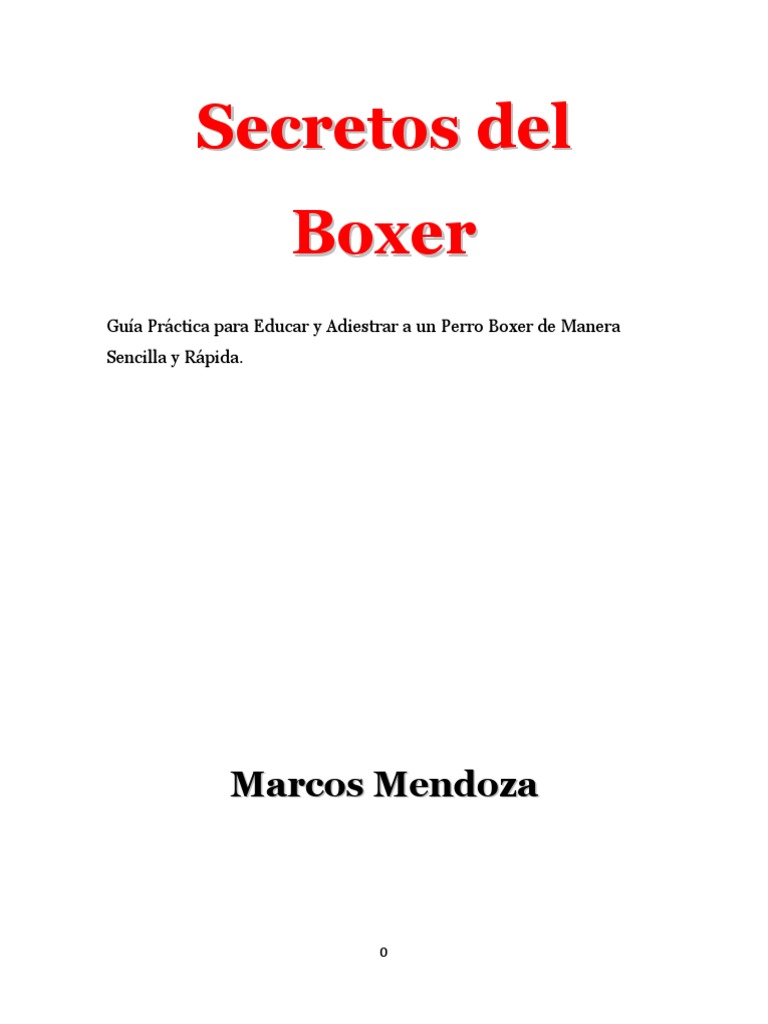 Secretos Del Boxer PDF | PDF | Boxer (Perro) | Perros