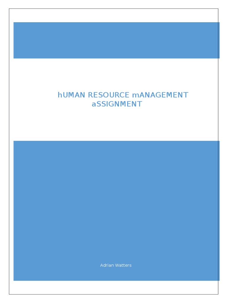 Human Resource Management Essay | PDF | Work–Life Balance | Telecommuting