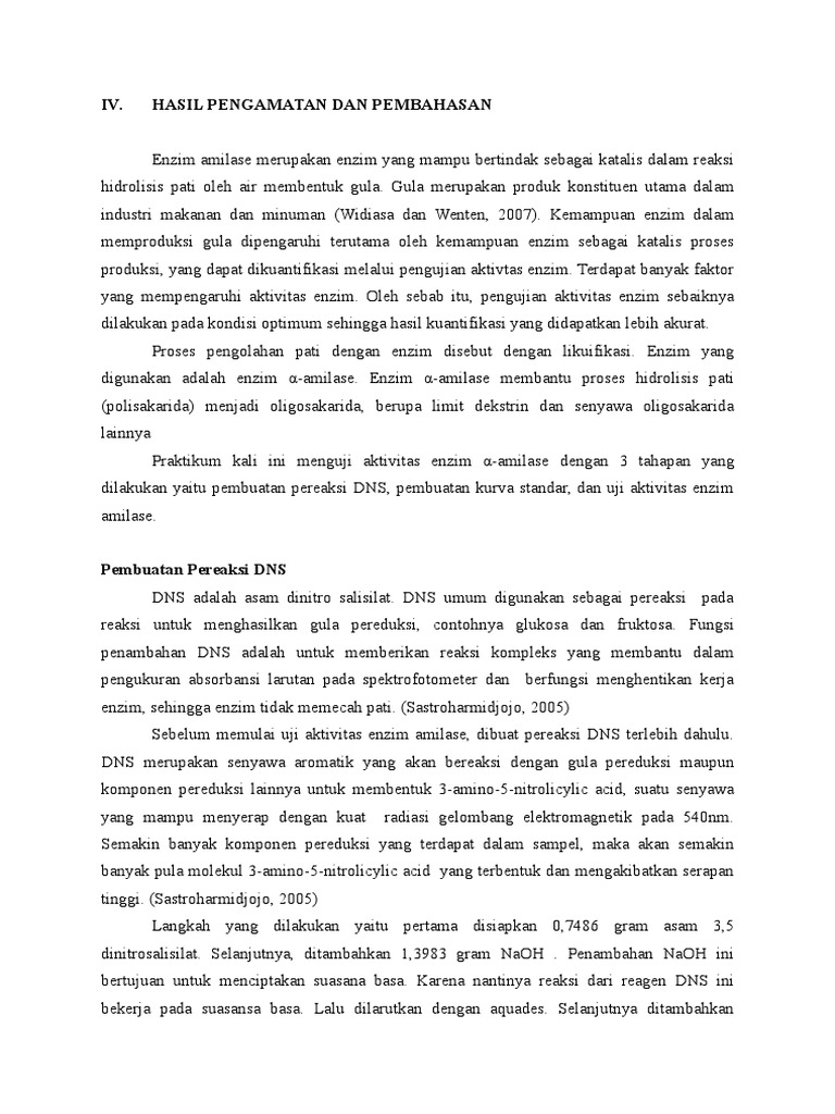 Pembahasan Uji Aktivitas Enzim | PDF