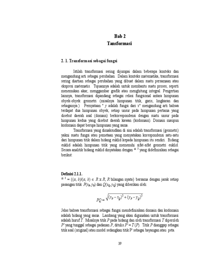 Bab 2 Transformasi | PDF