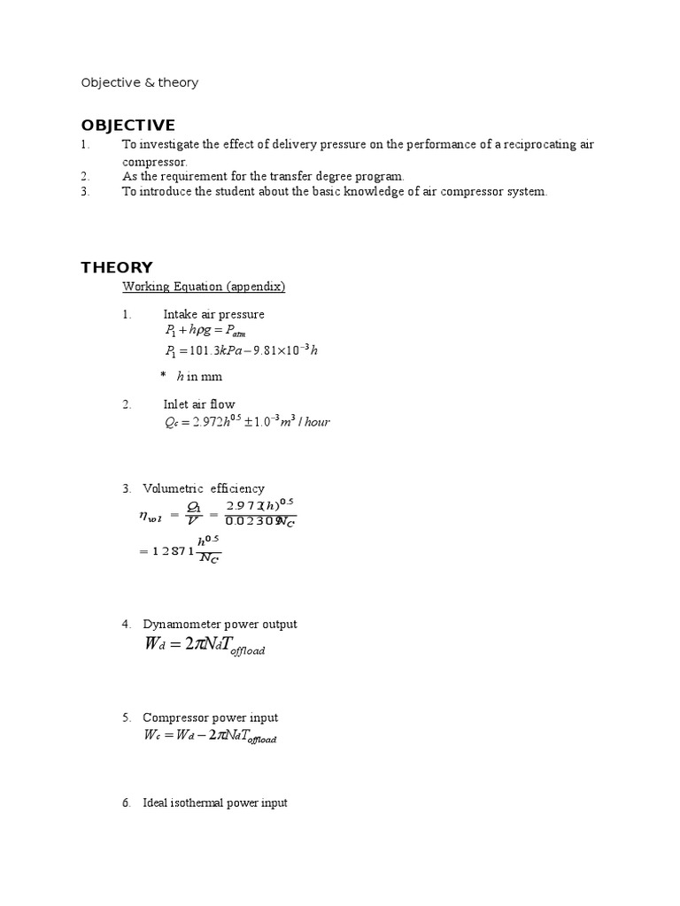 Objective & Theory | PDF