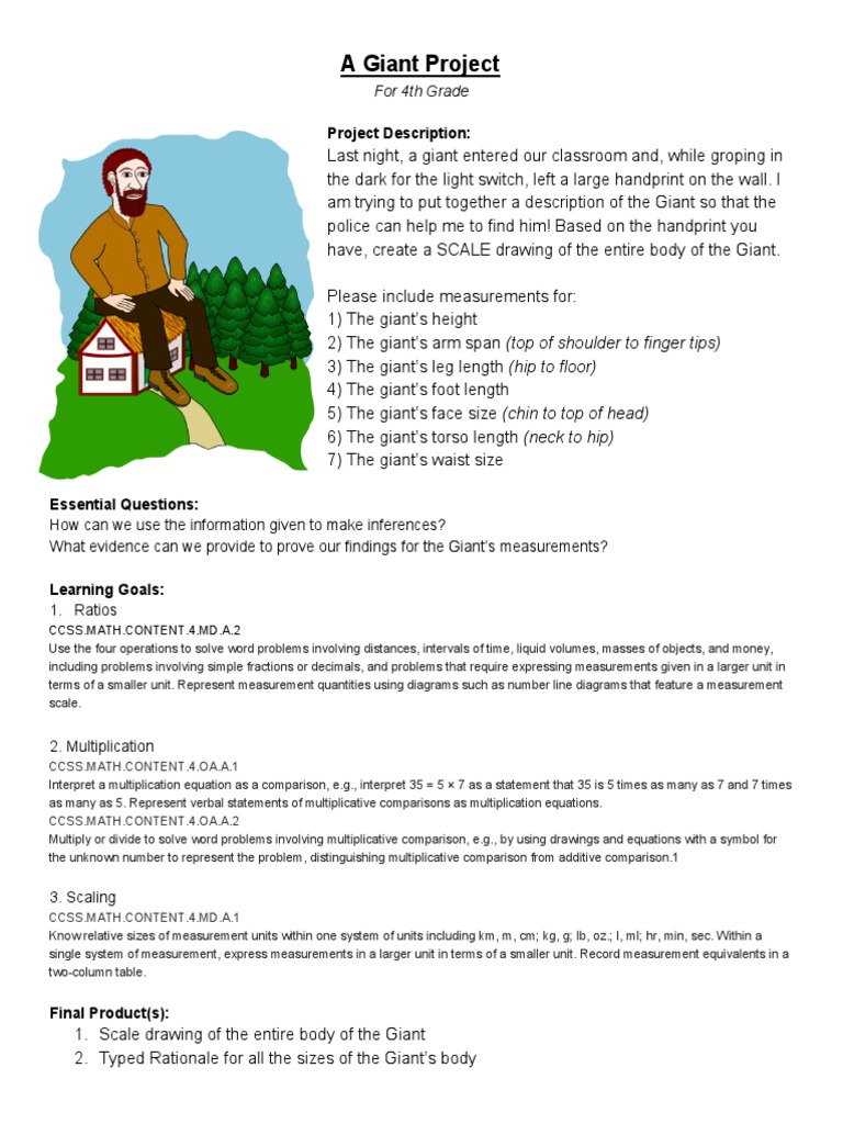 Giant Measurement Project for 4th Grade | PDF | Division (Mathematics ...