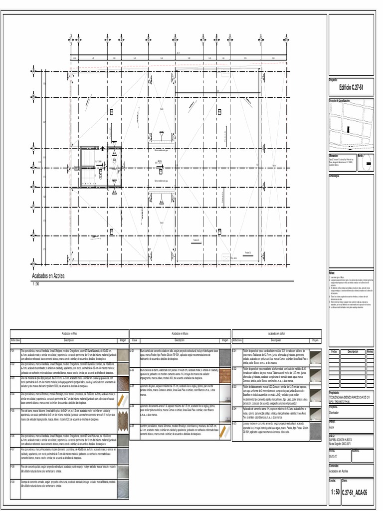 E - Documentos - Arq - C27-51 - Plano - ACA-05 - Acabados en Azotea ...