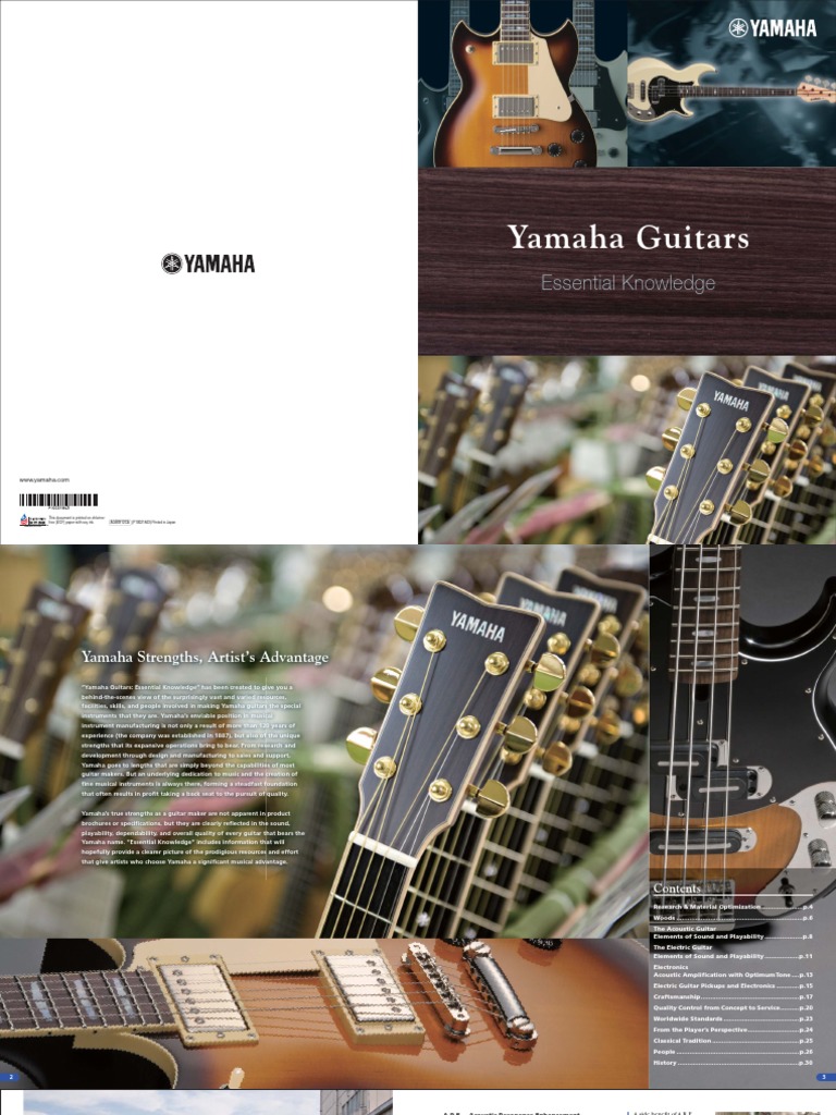 Yamaha Guitars Essential Knowledge | PDF | Guitars | Wood