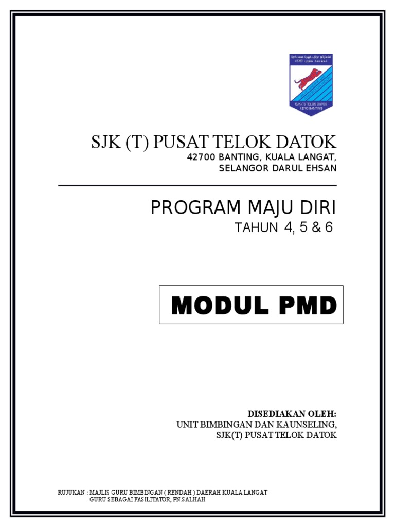 Muka Depan Modul PMD 2017 | PDF