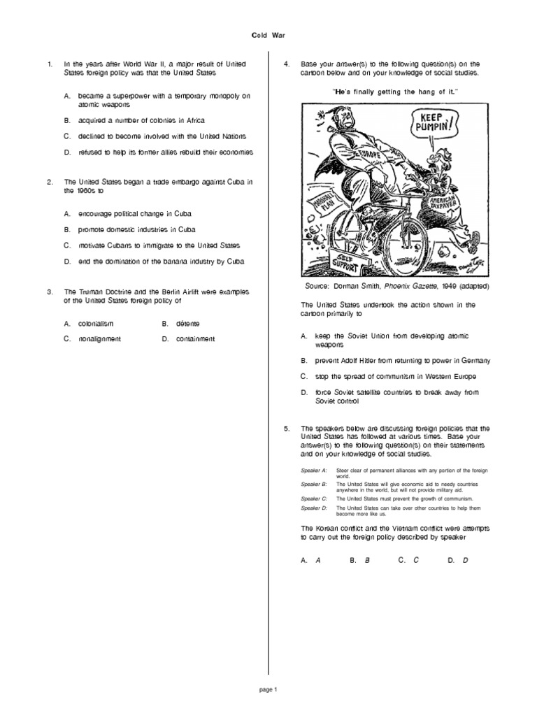 Cold War | PDF | Containment | Foreign Policy Of The United States
