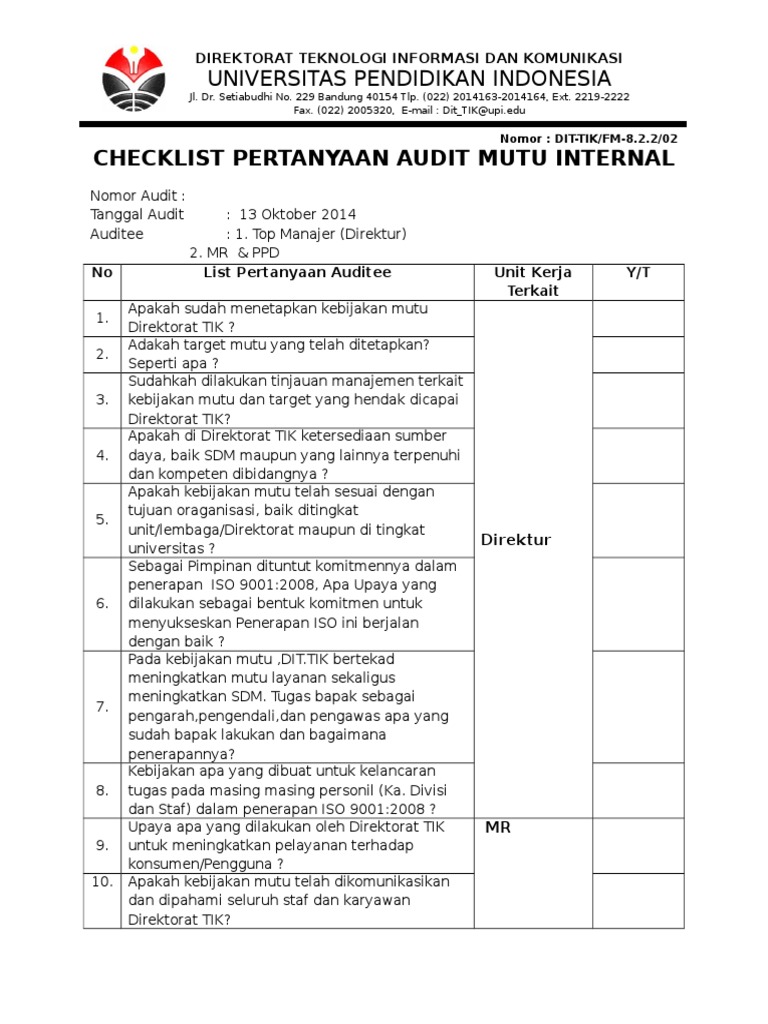 CheckLIST AUDIT MUTU INTERNAL.docx