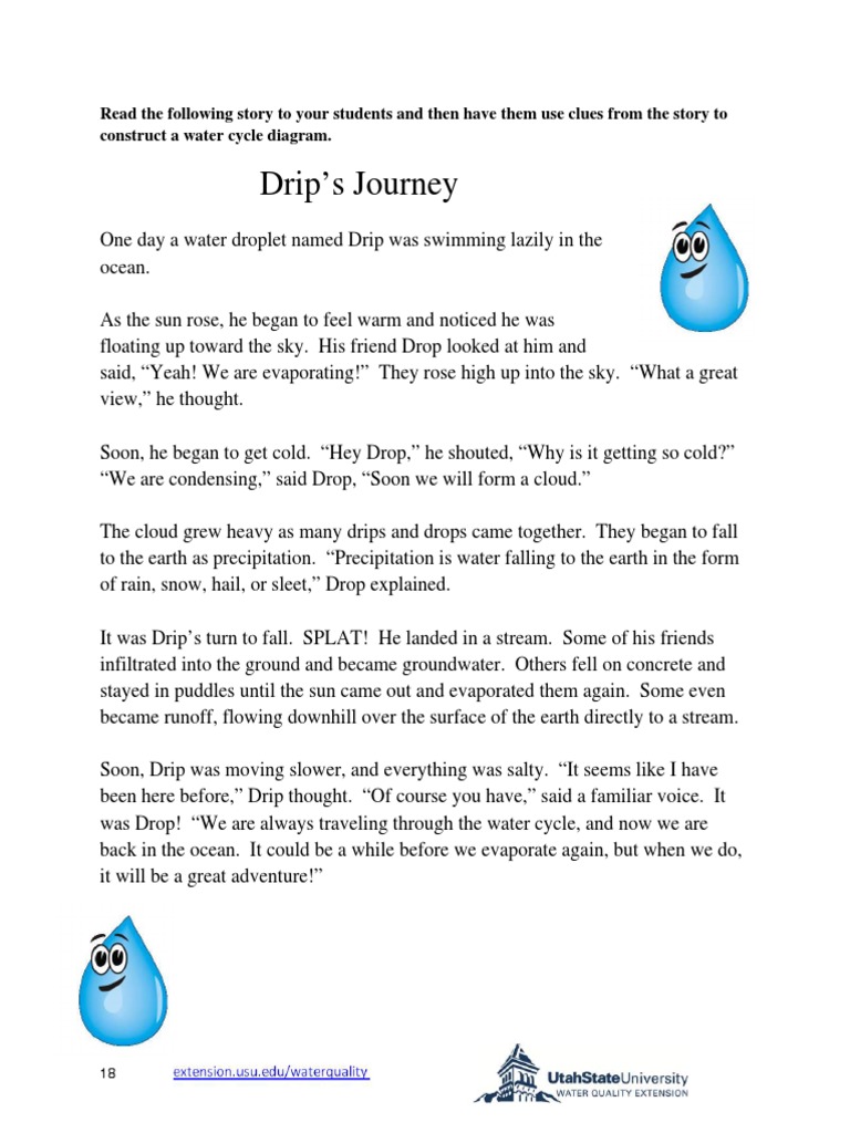 Drip's Journey Through the Water Cycle | PDF | Young Adult