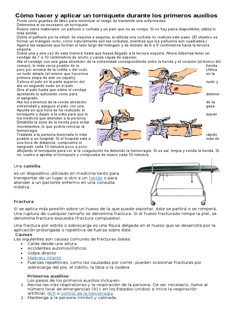 Cómo aplicar un torniquete eficazmente | PDF | Herida | Enfermedades y trastornos