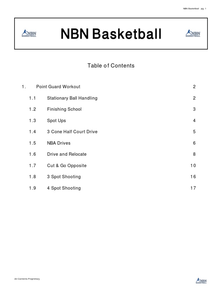 PG Workout | PDF | Basketball Positions | Sports Rules And Regulations