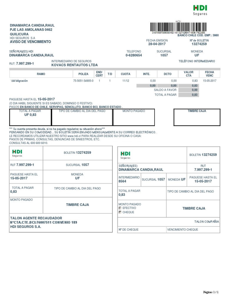 Documento HDI | Descargar gratis PDF | Bancario | Servicios financieros