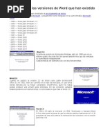 Versiones de Word-Linea de Tiempo | PDF | Microsoft Word | Microsoft Office