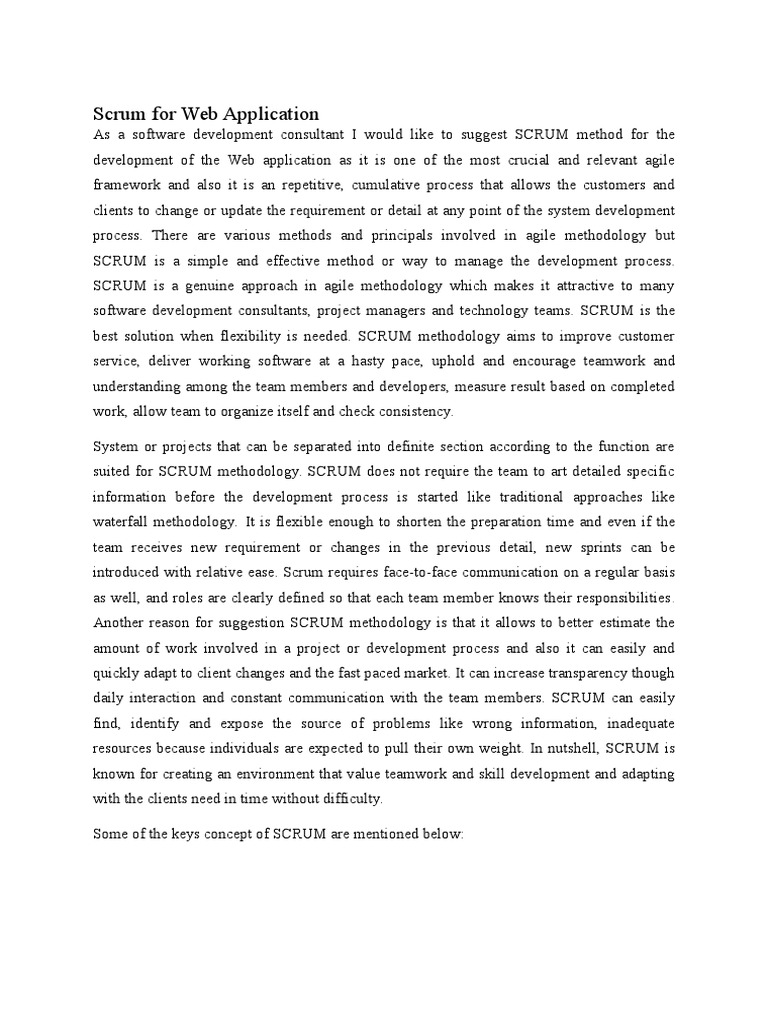 Scrum For Web Application | PDF | Scrum (Software Development ...