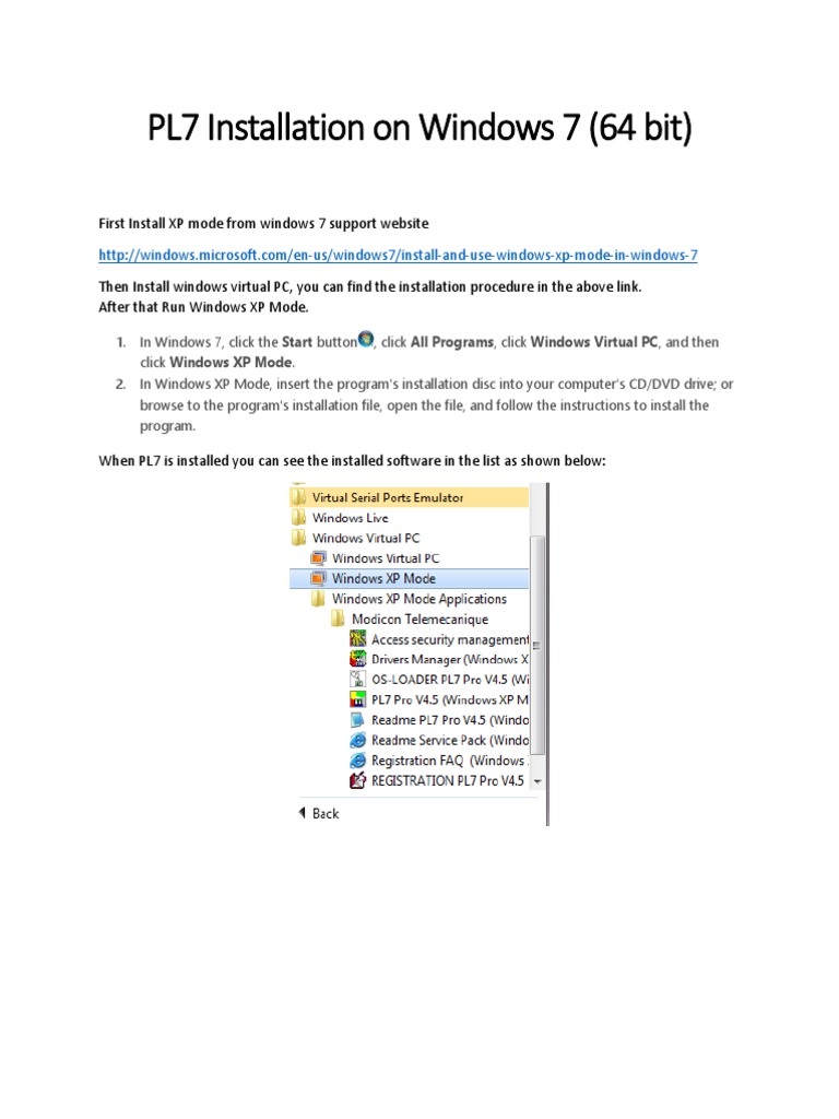 PL7 Pro Installation on Windows 7 64-bit | PDF | Microsoft Windows ...