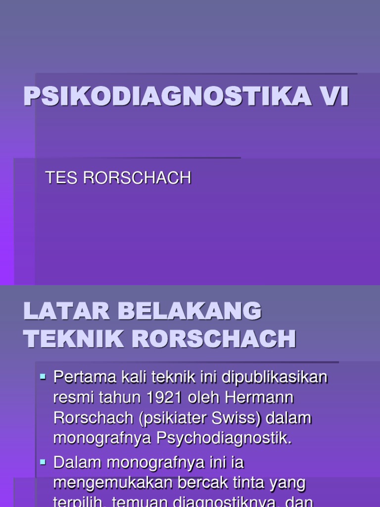 Tes Rorschach | PDF