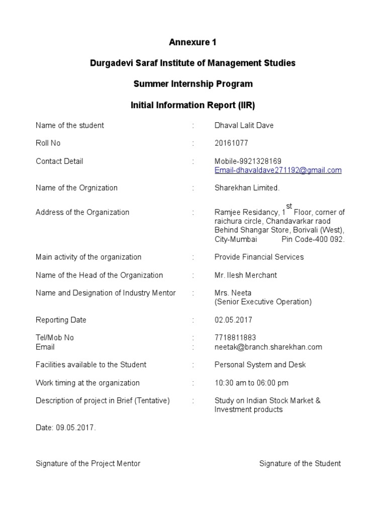 Initial Information Report | PDF