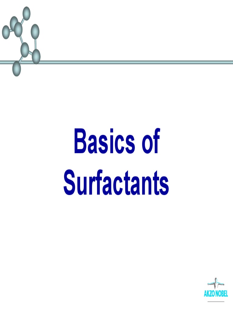 Basics of Surfactants | PDF | Surfactant | Wetting
