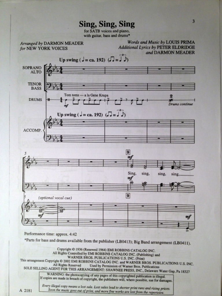 Sing Sing Sing | PDF