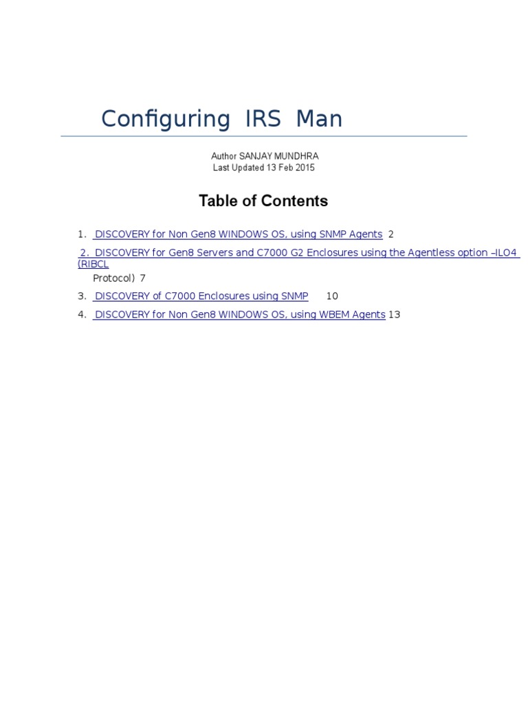 Configuring IRS Devices | PDF | Port (Computer Networking ...
