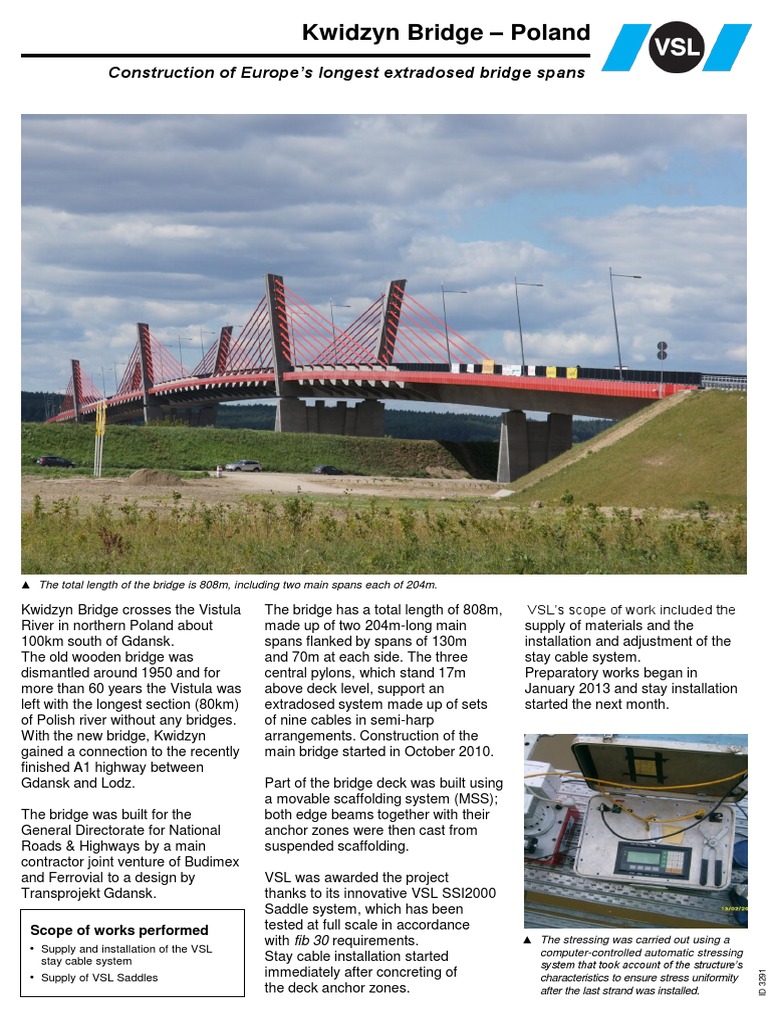 Kwidzyn Bridge - Poland - VSL | PDF | Bridge | Transport Infrastructure
