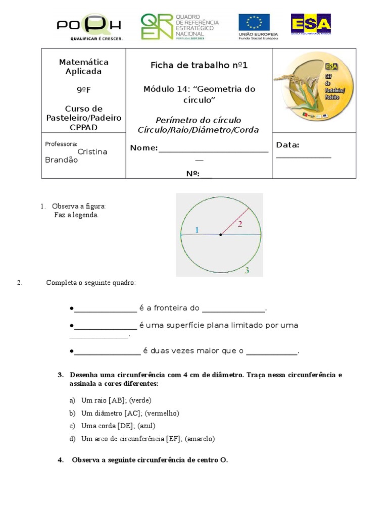 Geometria do Círculo para Alunos | PDF | Círculo | Geometria Elementar
