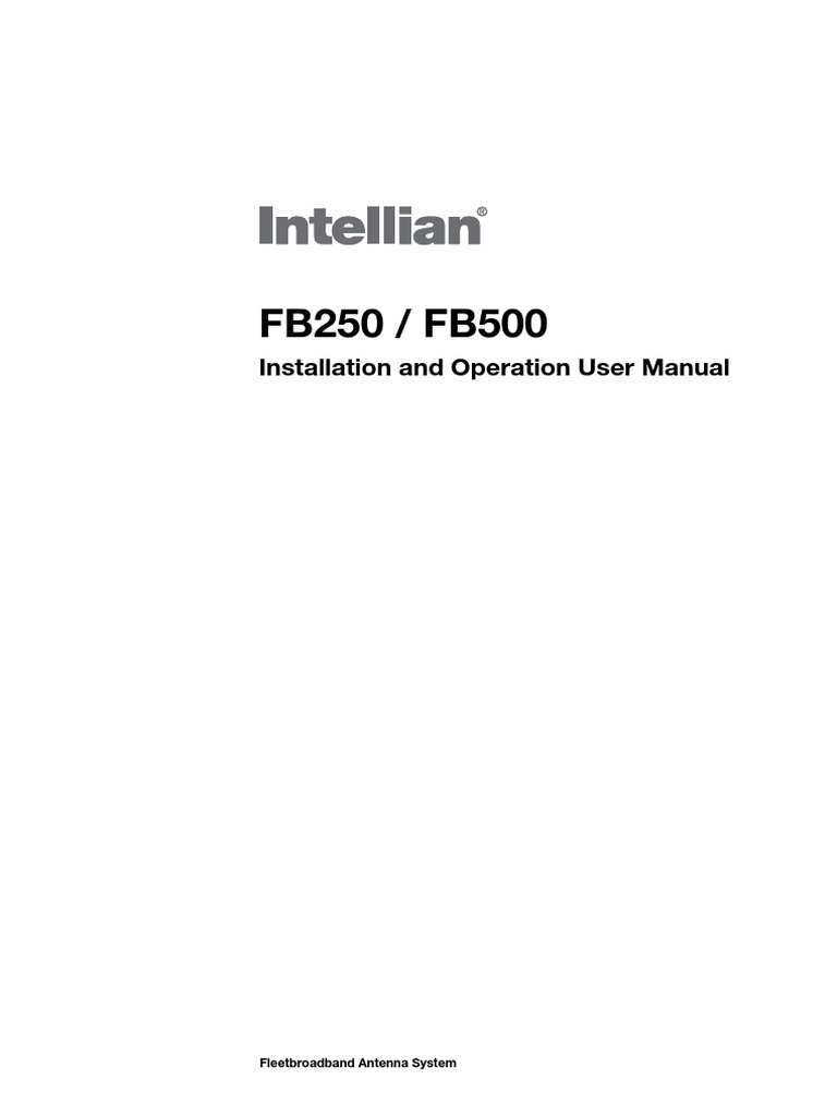 Intellian FB250 FB500 Manual | PDF | Personal Identification Number ...