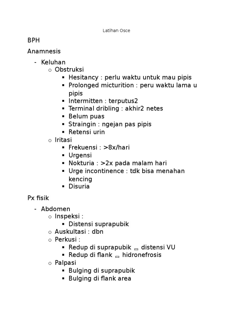 Latihan Osce (Stase Bedah) | PDF