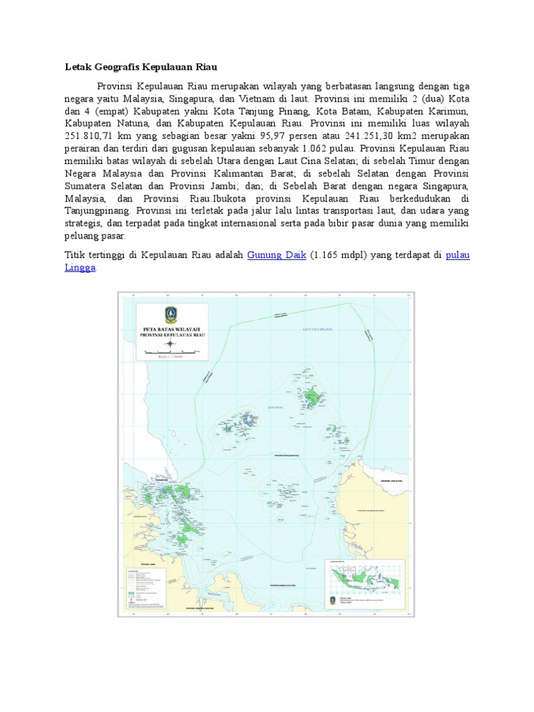 Letak Geografis Kepulauan Riau | PDF
