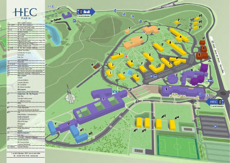 HEC Paris Campus Map | Academic Degree | France