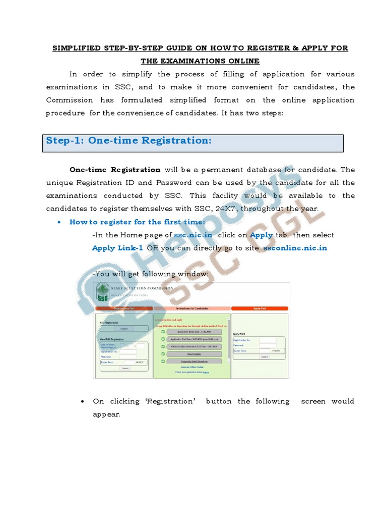Step-1: One-Time Registration:: Simplified Step-By-Step Guide On How To ...