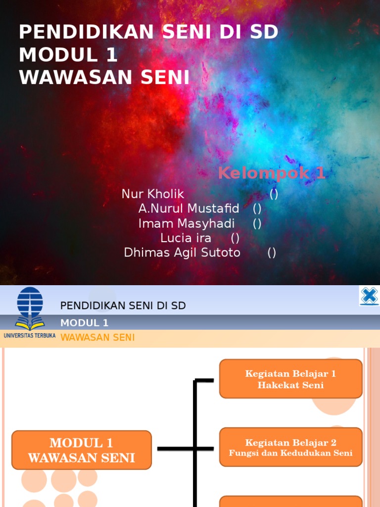 Presentasi Pendidikan Seni Kel 1 Modul 1 | PDF