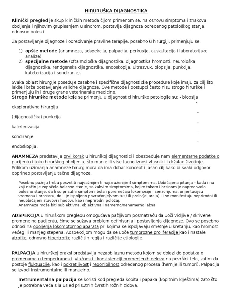 Hiruruška Dijagnostika | PDF