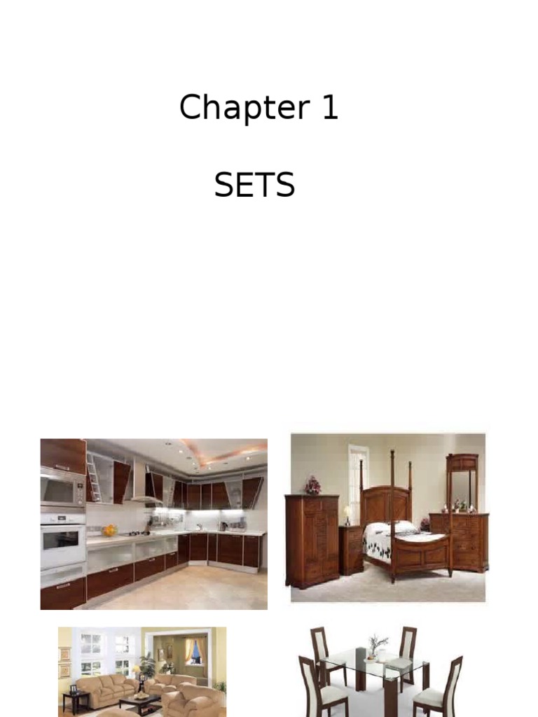 Chapter 1 Sets | PDF | Set (Mathematics) | Empty Set