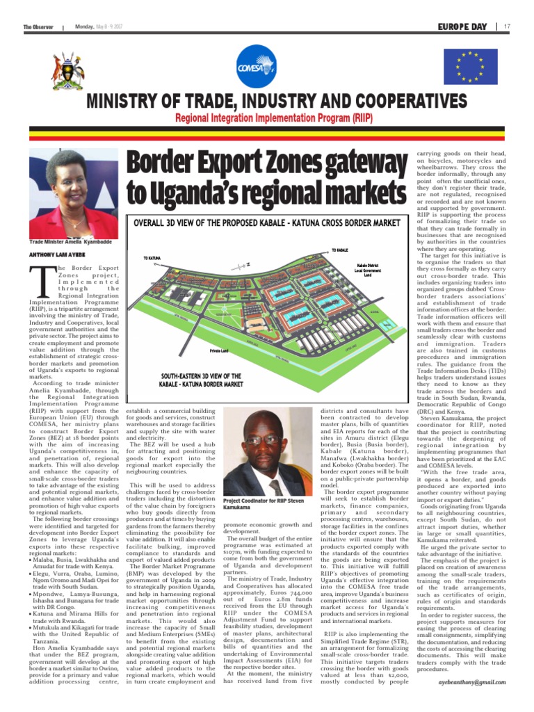 Uganda's Border Export Zones Initiative | PDF | Exports | Uganda