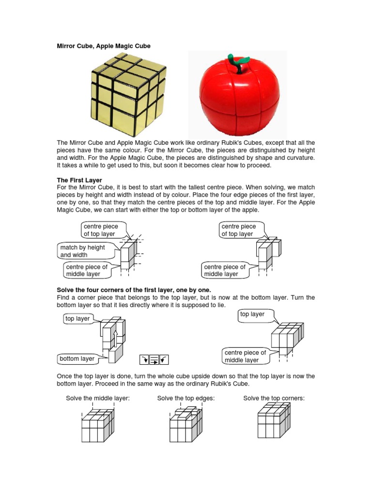 Mirror Cube PDF Early Childhood Education Materials Popular Scholarship