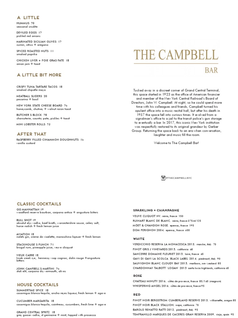 The Campbell Menu | PDF