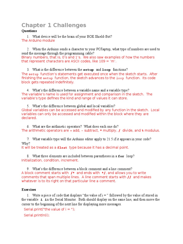 Chapter1 2challenges | PDF | Control Flow | Variable (Computer Science)