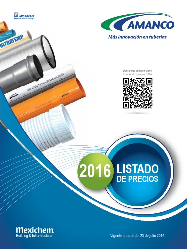 Amanco Listado de Precios | PDF | Administracion del Agua | Tubería ...