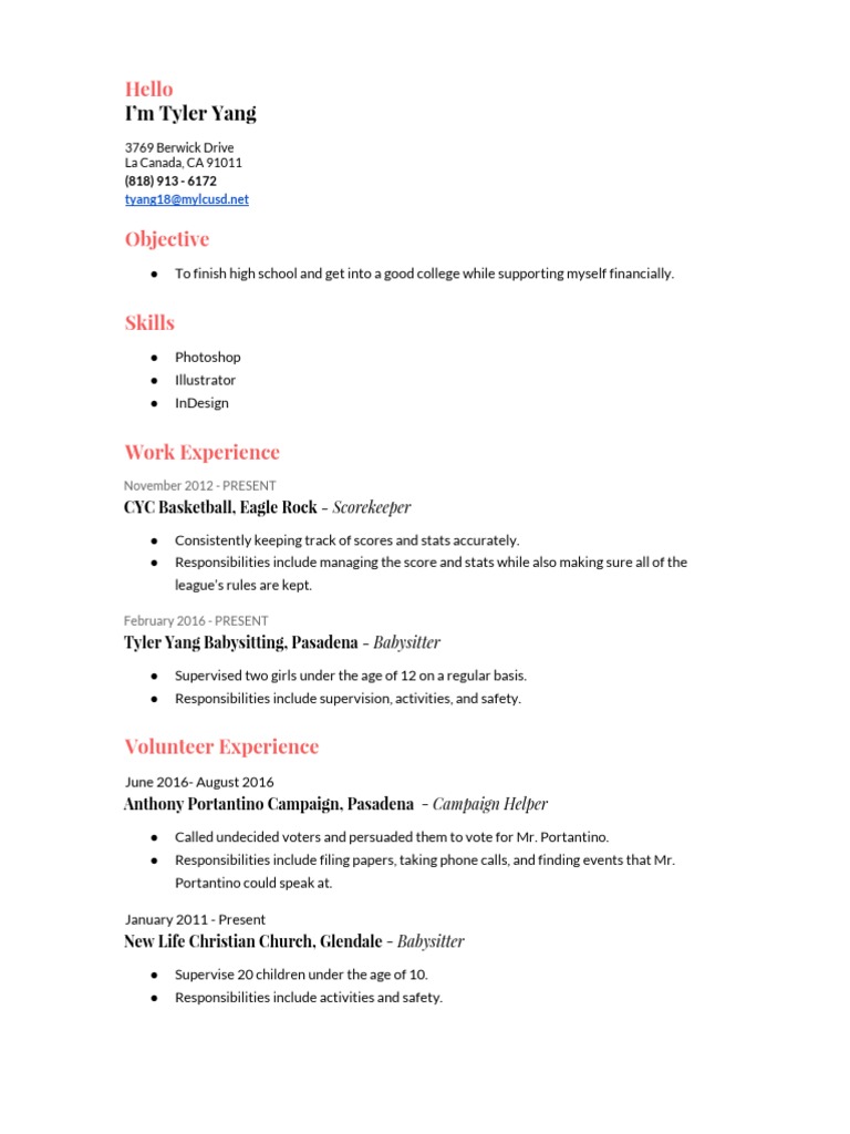 I'm Tyler Yang: Hello | PDF
