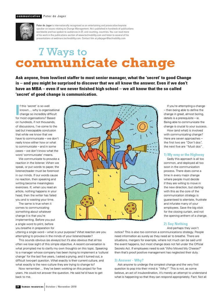 1-Article-7 Ways Communicate Change | PDF | Copyright
